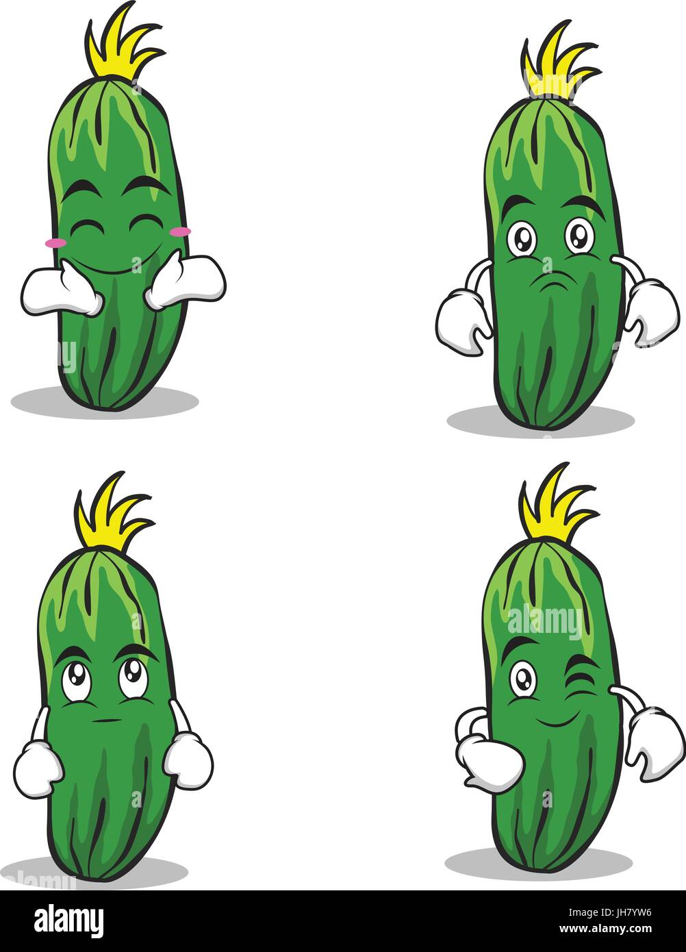 cucumber character cartoon collection set Stock Vector Image & Art - Alamy