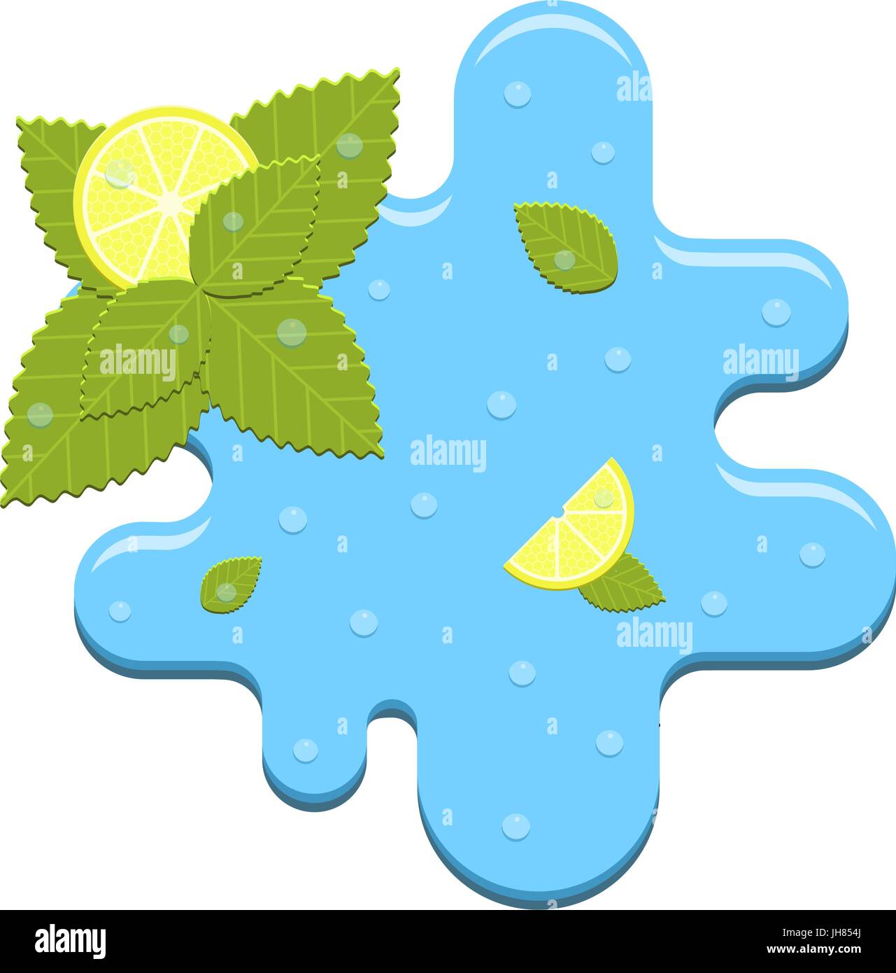 Blue cocktail top view Stock Vector Images - Alamy