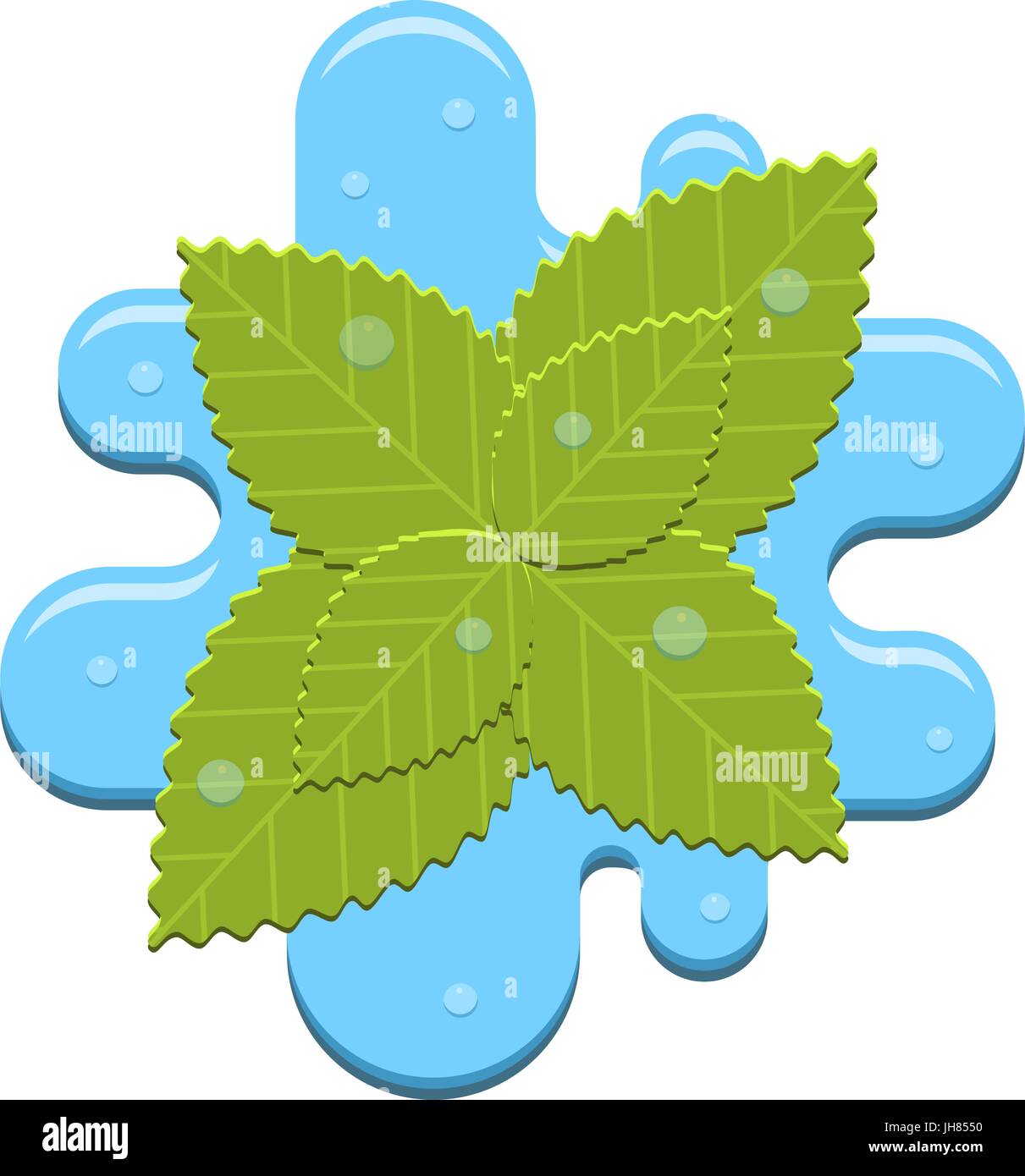 Water spring with leaves Stock Vector Images - Alamy