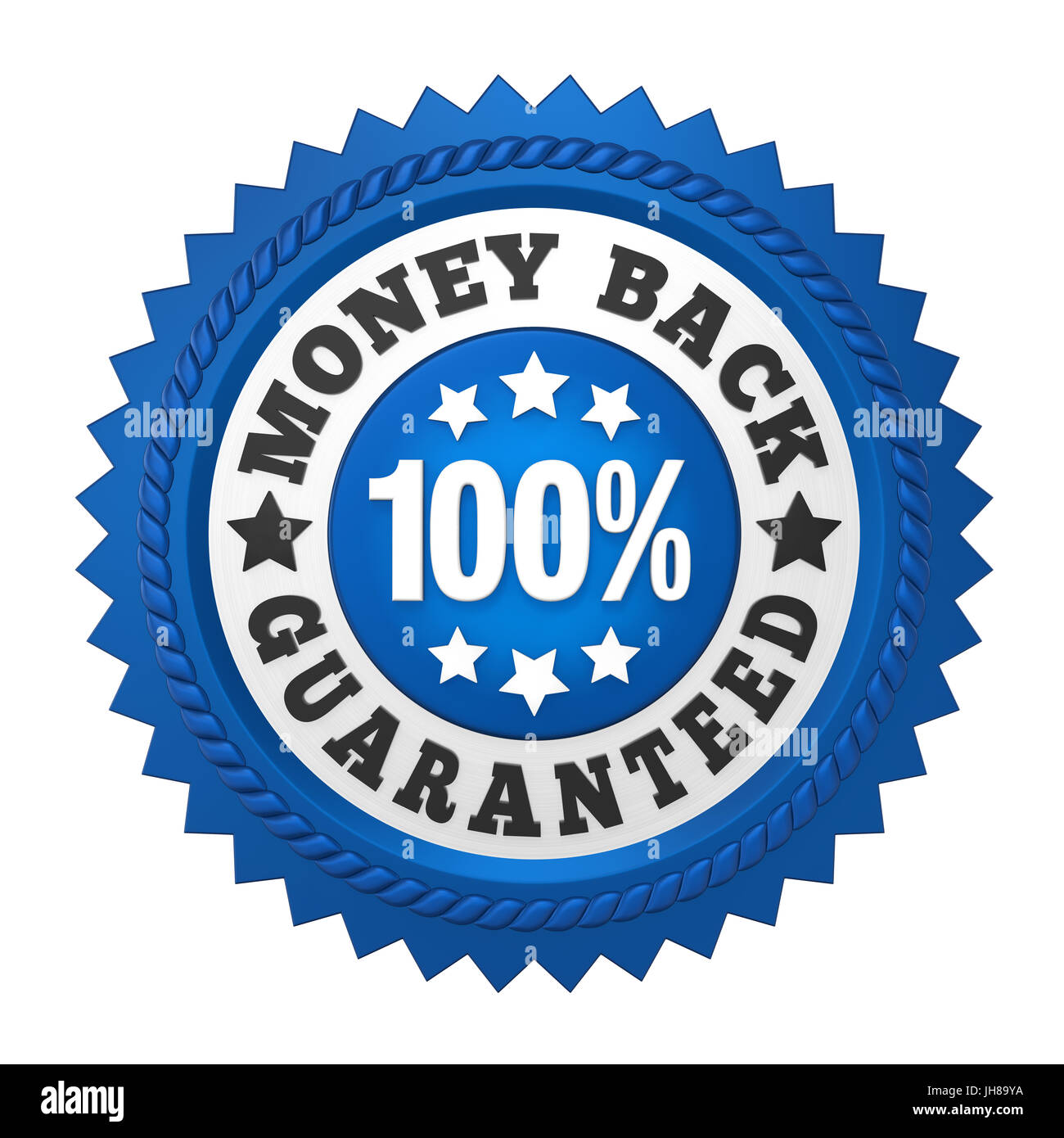 Money Back Guaranteed Label Isolated Stock Photo - Alamy