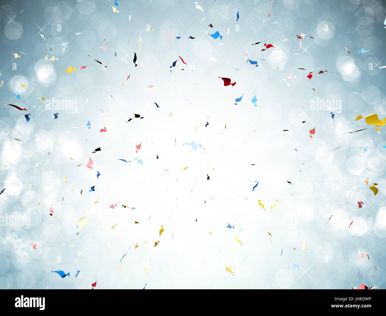 3d rendering confetti explosion on white background Stock Photo - Alamy