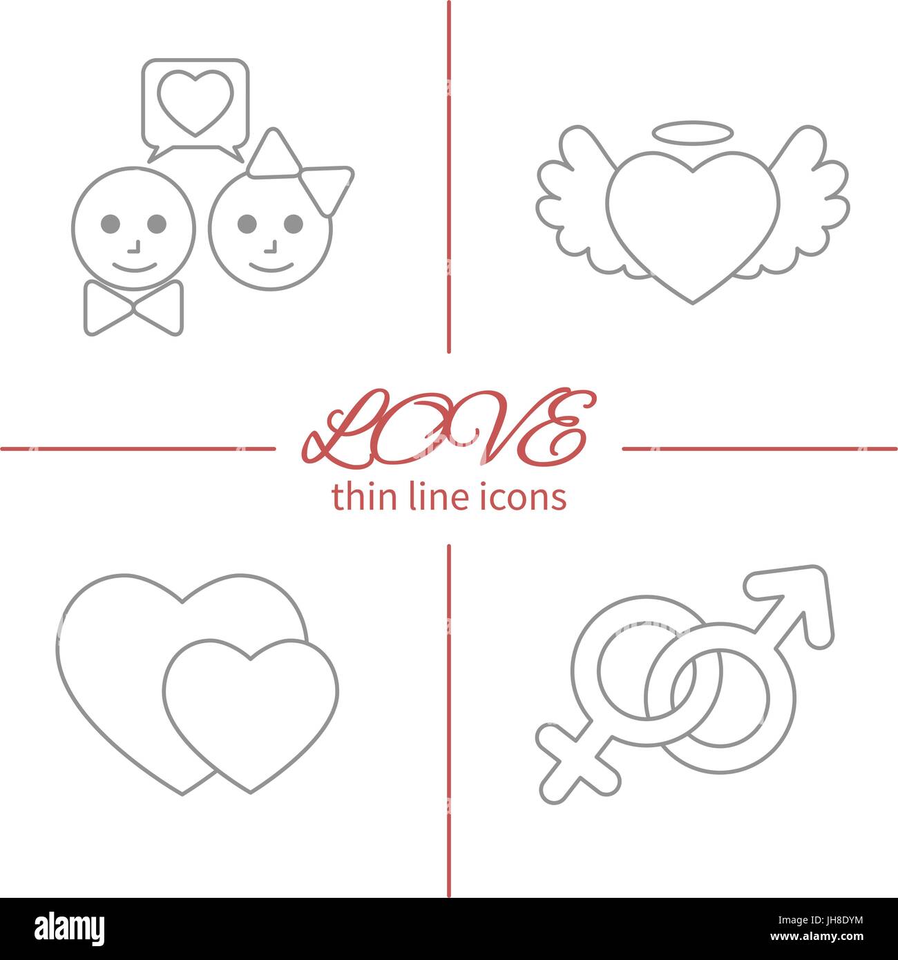 Heart couple Stock Vector Images - Alamy