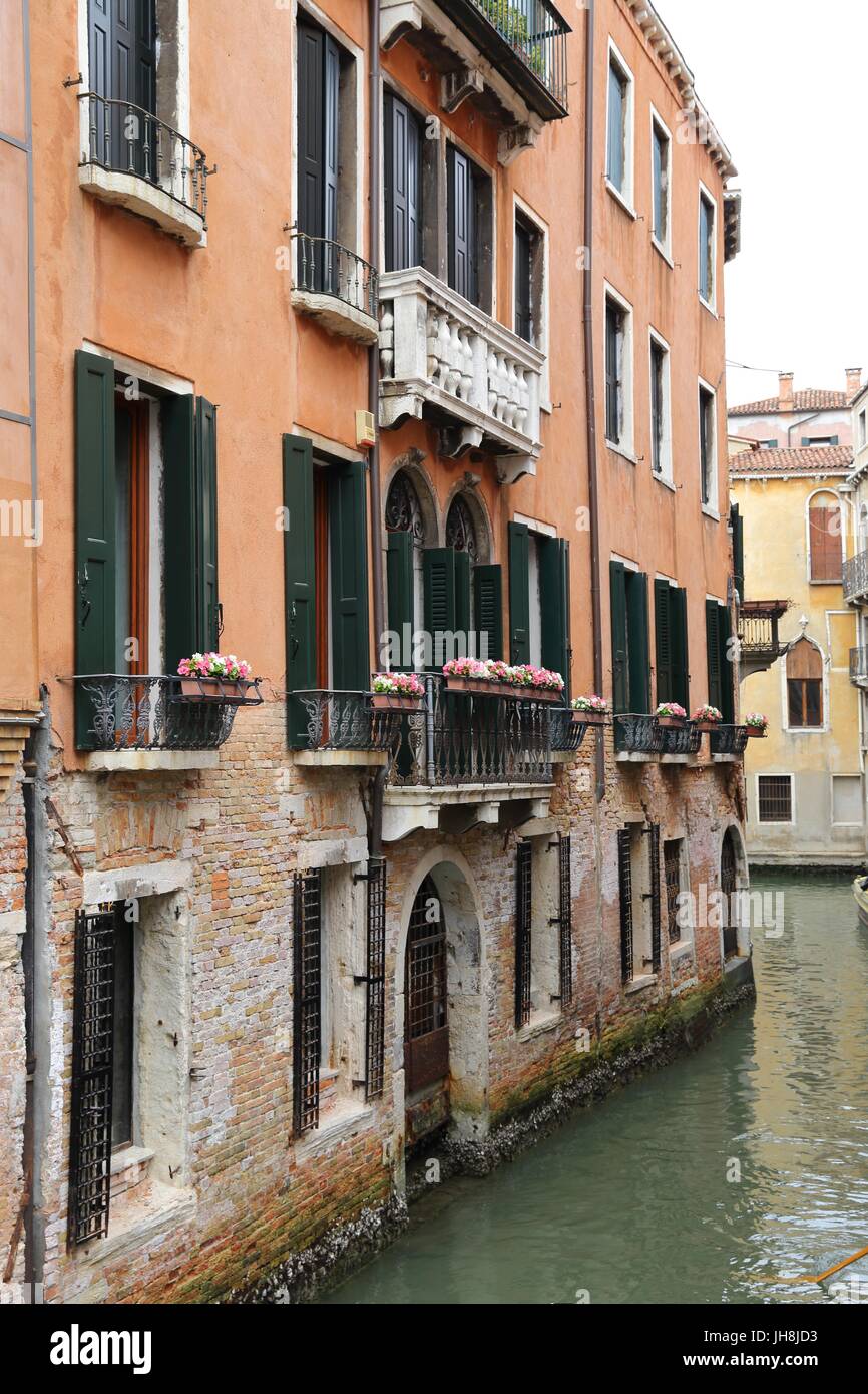 colorful houses and canal in Venice, Italy Stock Photo - Alamy