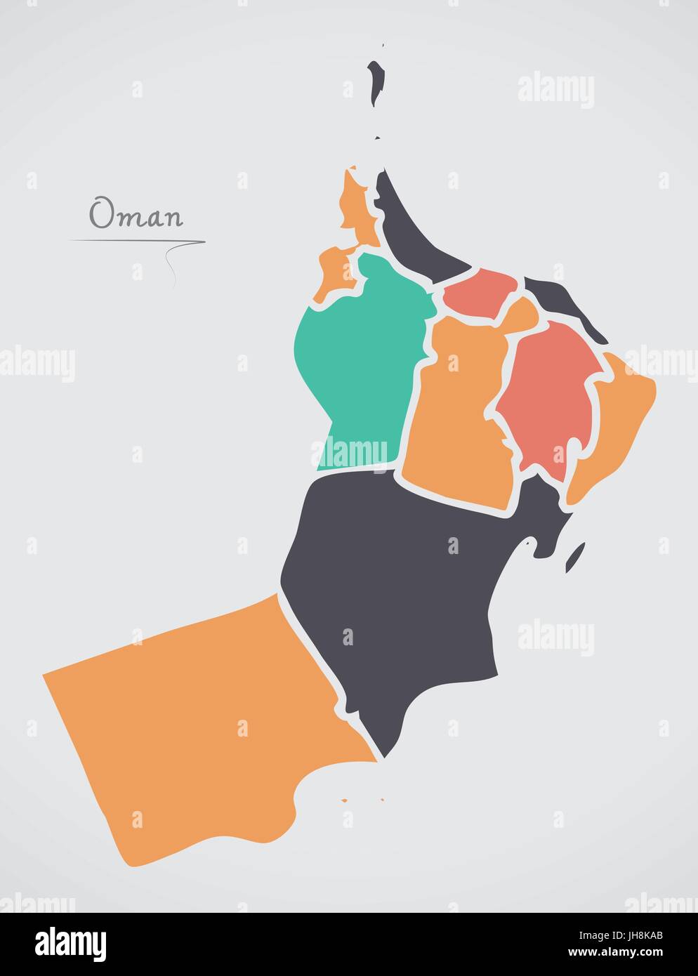 Oman map hi-res stock photography and images - Alamy