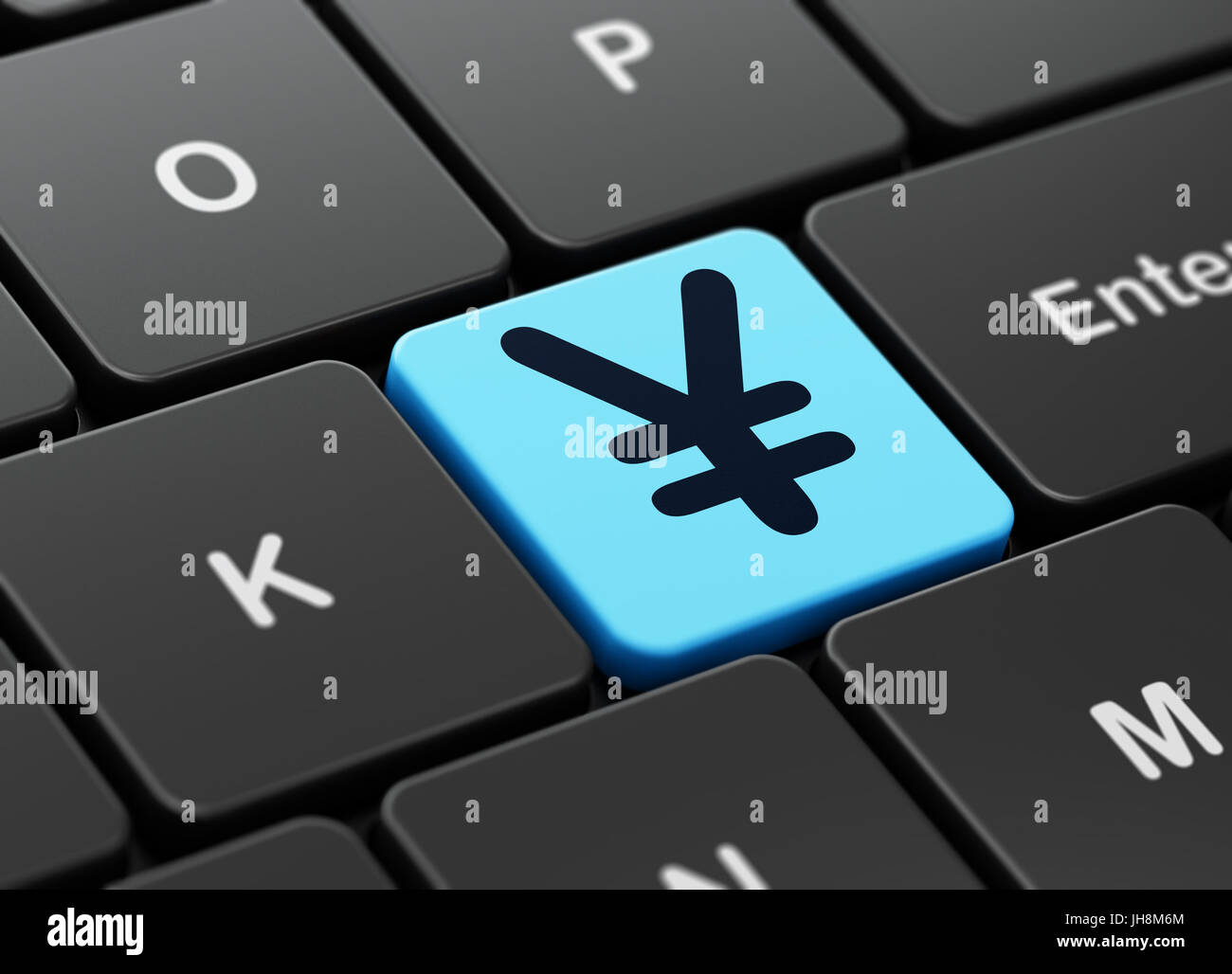 Currency concept: Yen on computer keyboard background Stock Photo - Alamy