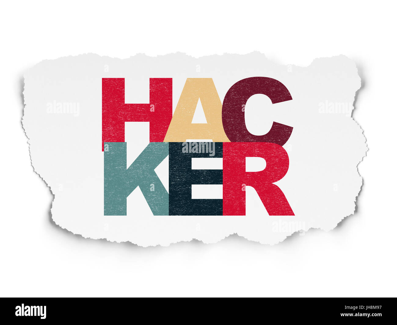 Security concept: Hacker on Torn Paper background Stock Photo - Alamy