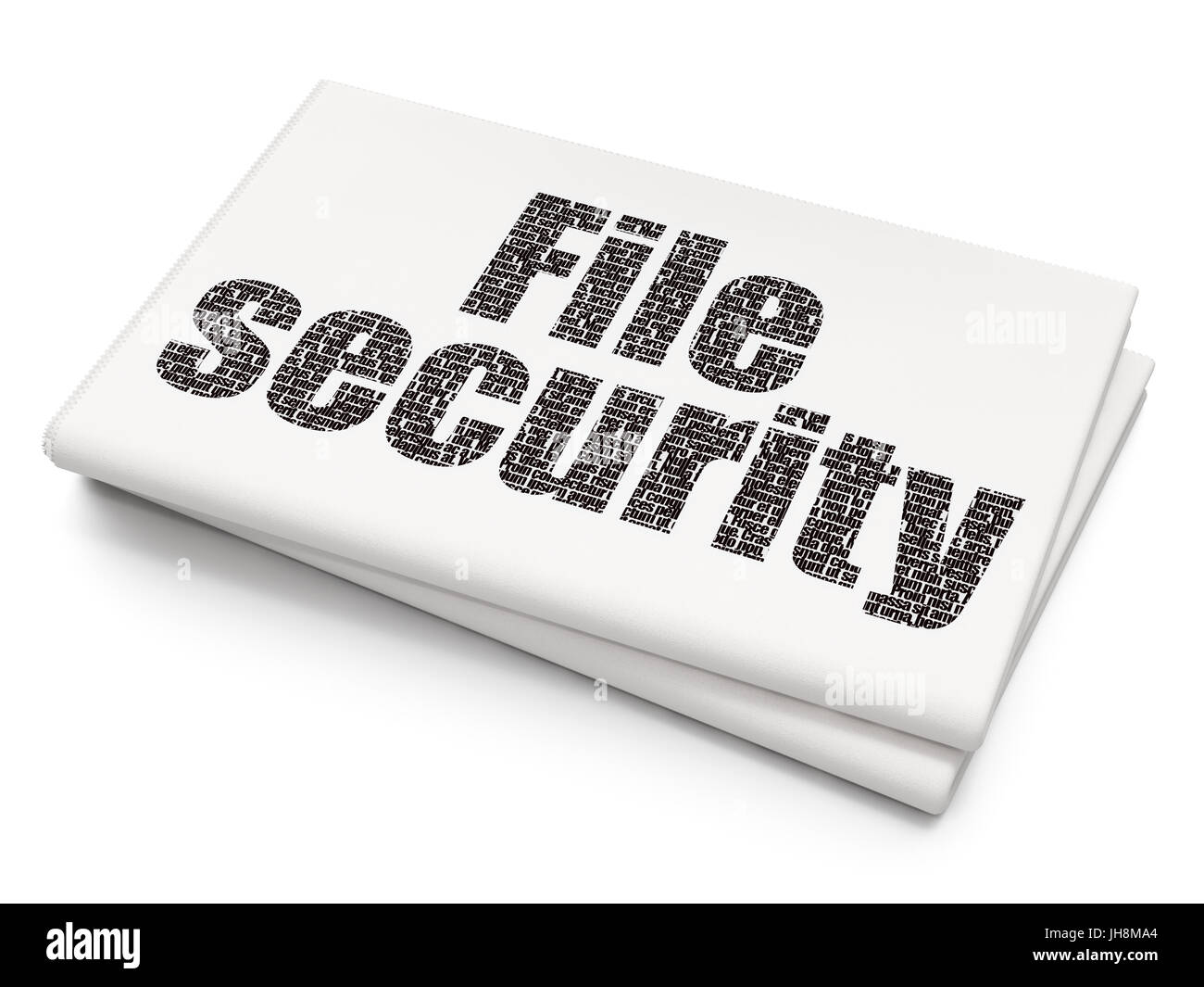 Privacy concept: File Security on Blank Newspaper background Stock ...