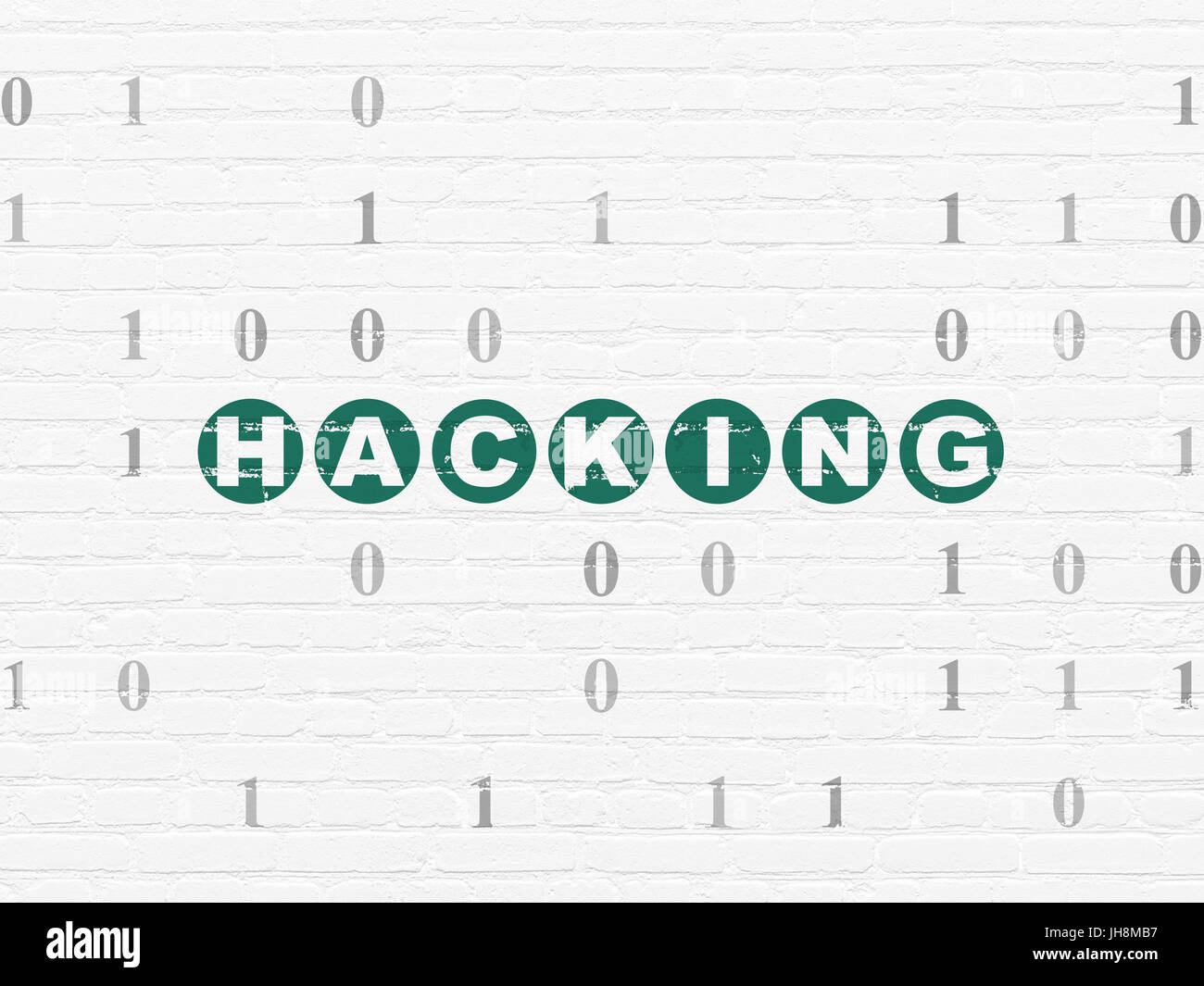 Privacy concept: Hacking on wall background Stock Photo - Alamy