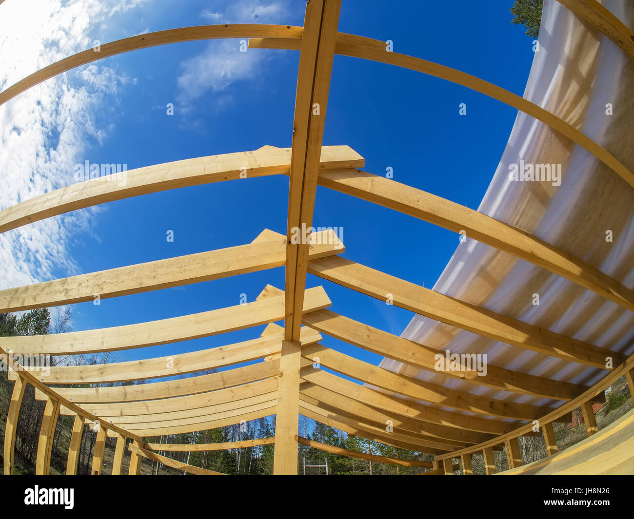 Construction of a frame house Stock Photo - Alamy