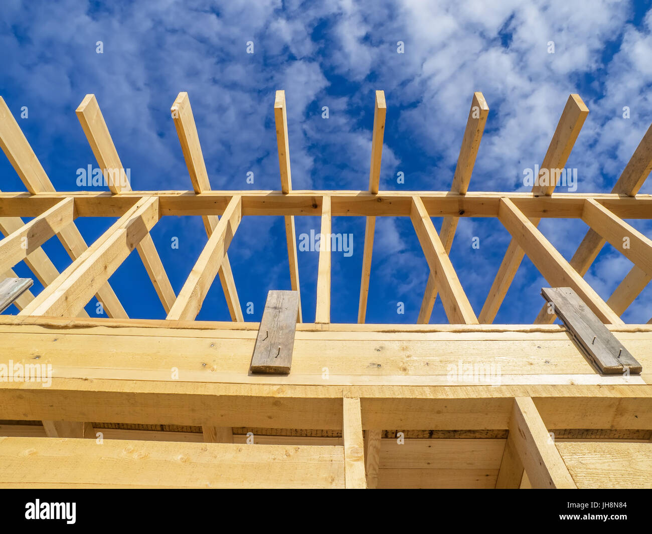 Construction of a frame house Stock Photo - Alamy