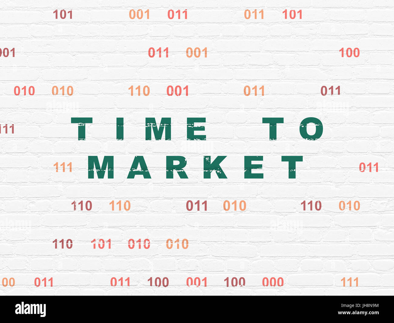 Time concept: Time to Market on wall background Stock Photo - Alamy