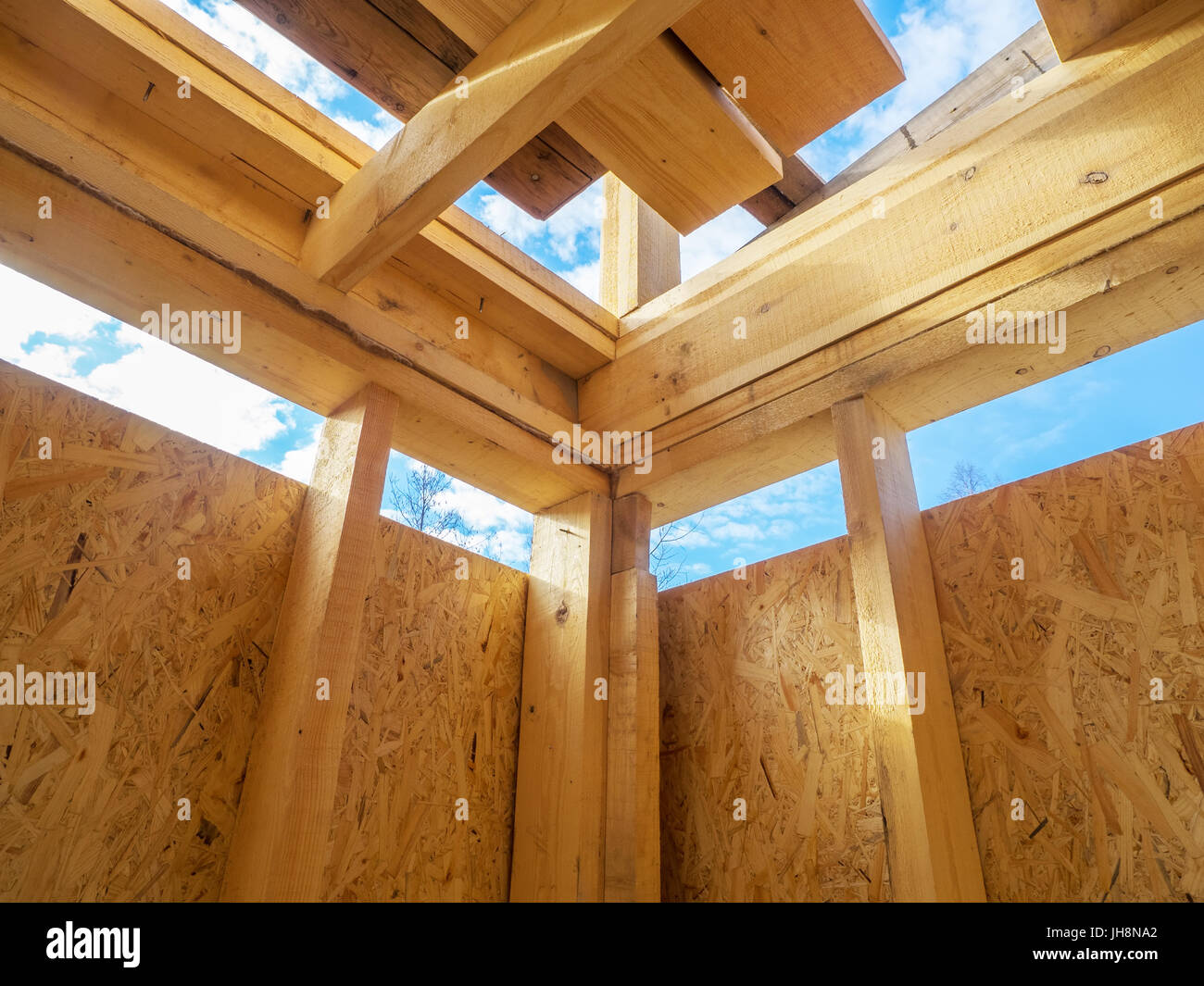 Construction of a frame house Stock Photo - Alamy