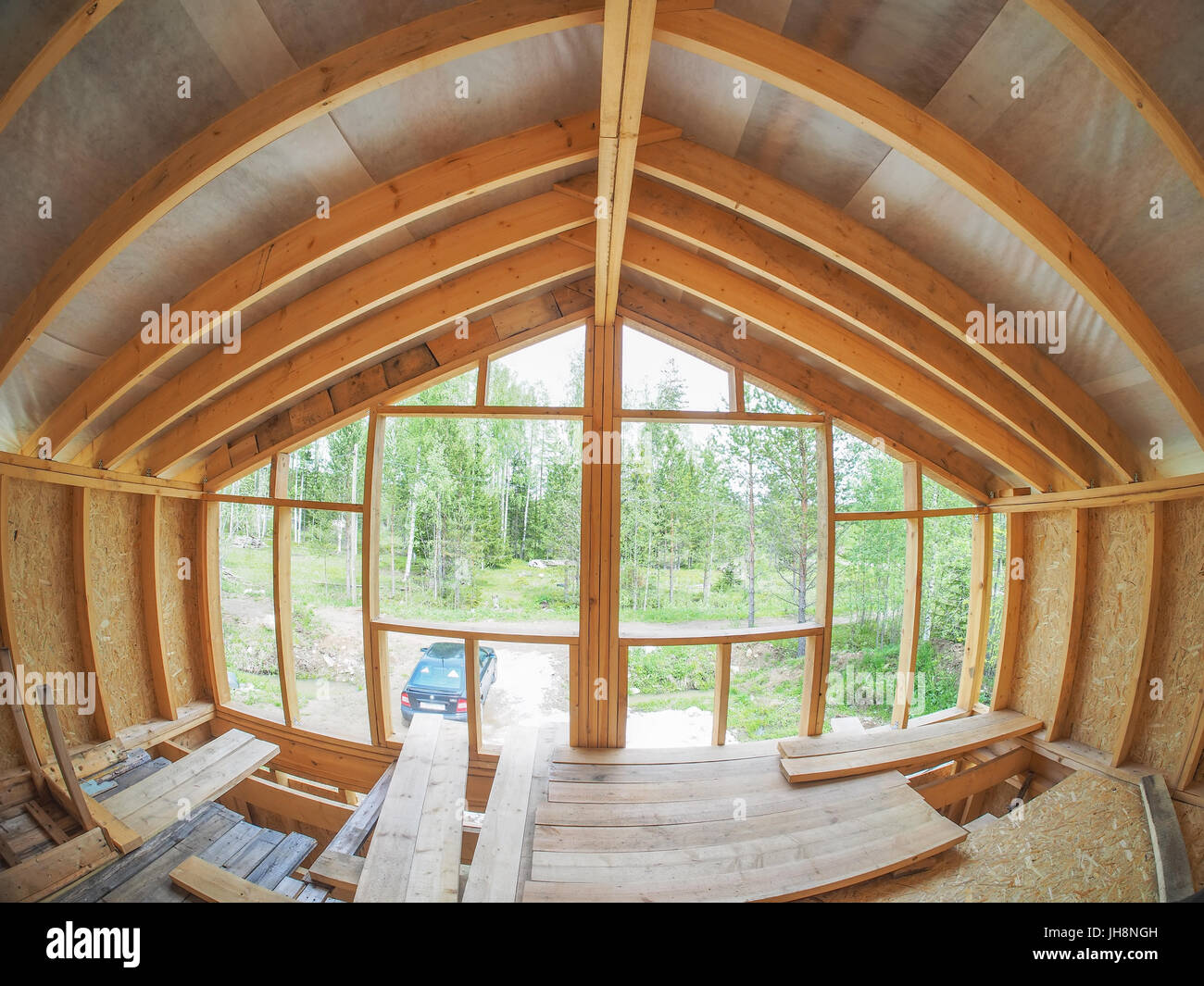 Construction of a frame house Stock Photo - Alamy
