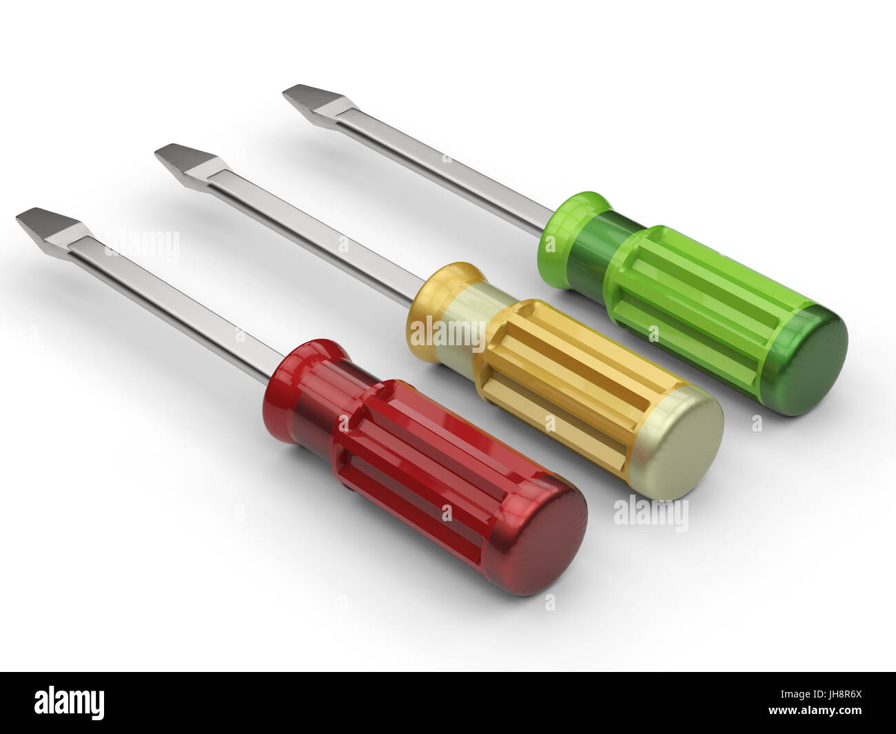 3d rendering colorful screw drivers Stock Photo - Alamy