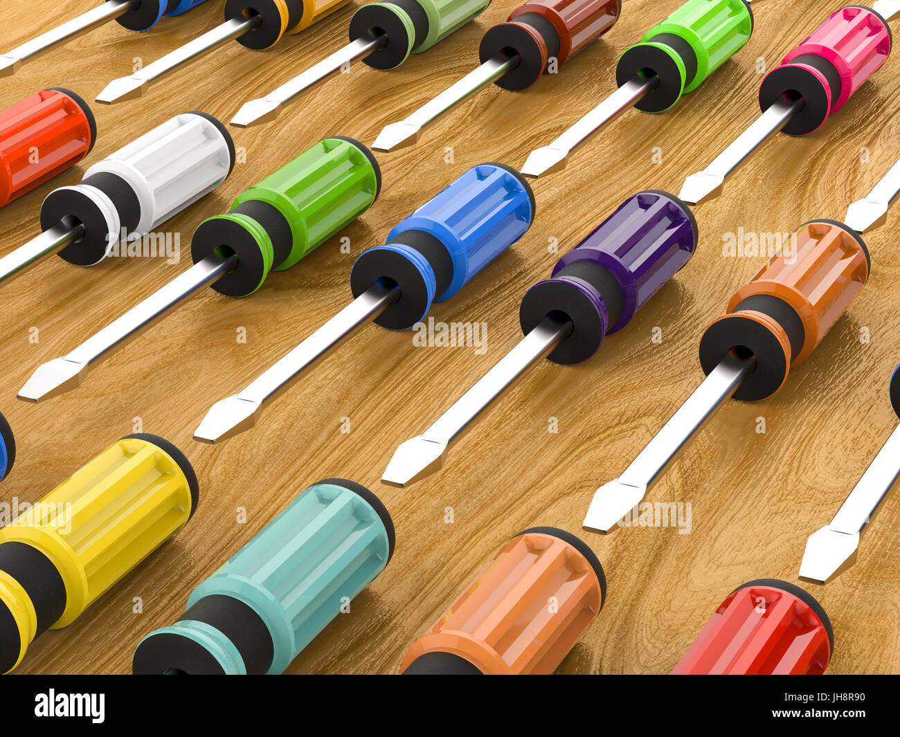 3d rendering colorful screw drivers Stock Photo - Alamy