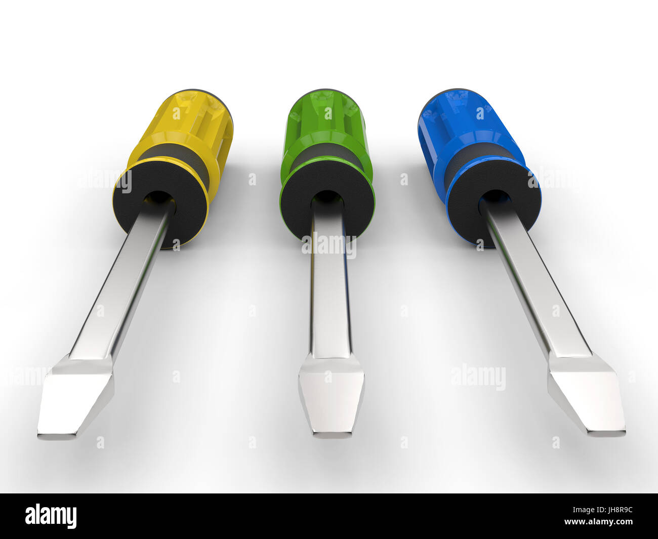 3d rendering colorful screw drivers Stock Photo - Alamy