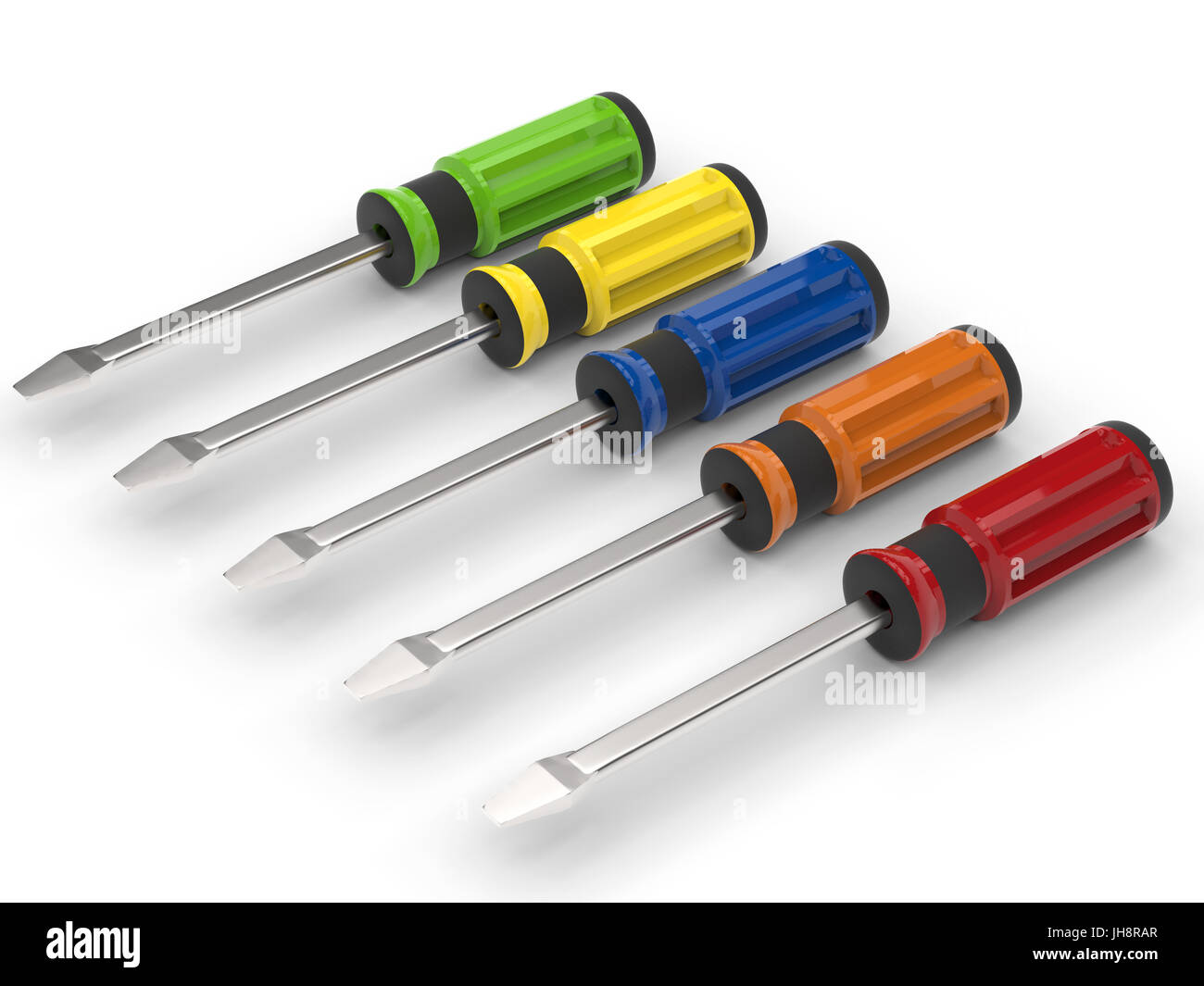 3d rendering colorful screw drivers Stock Photo - Alamy