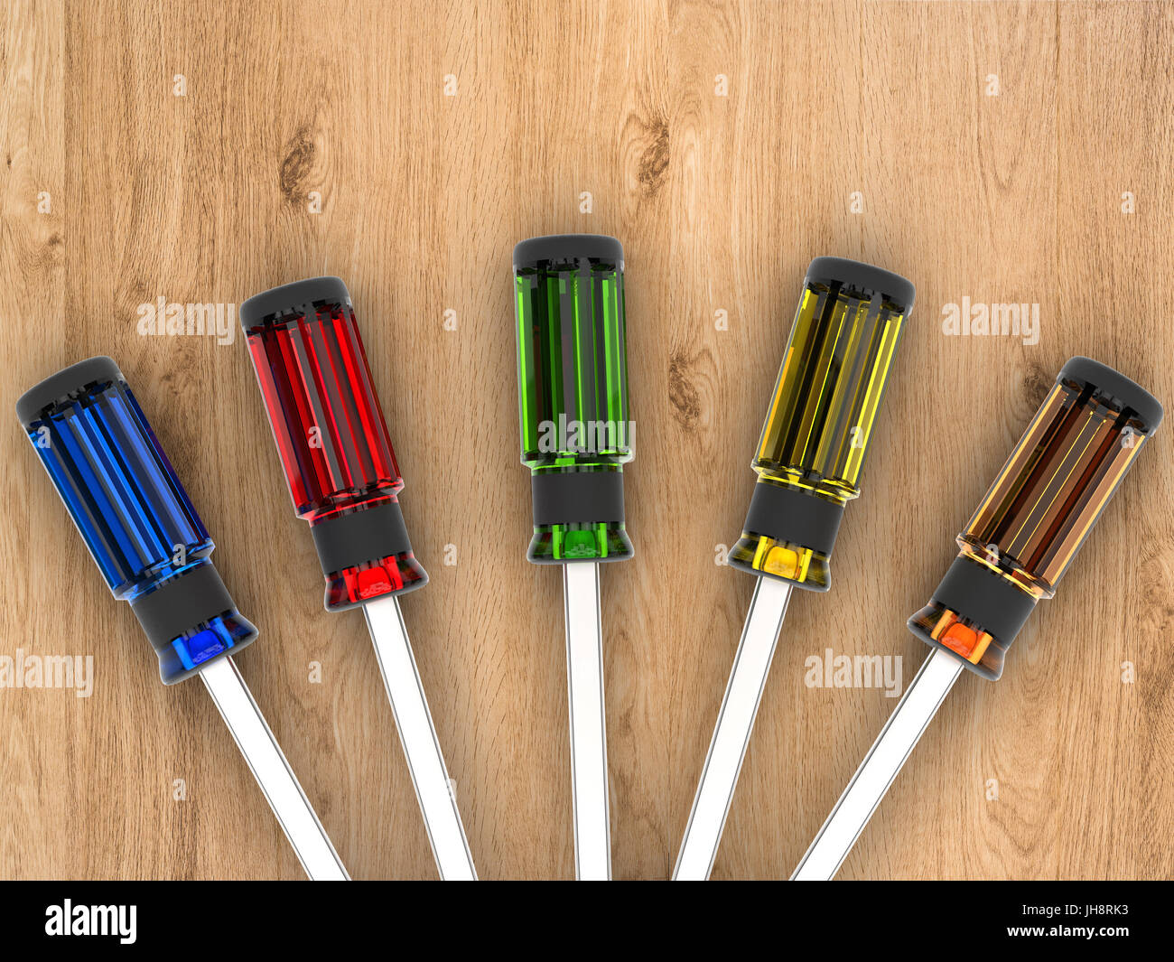 3d rendering colorful screw drivers Stock Photo - Alamy