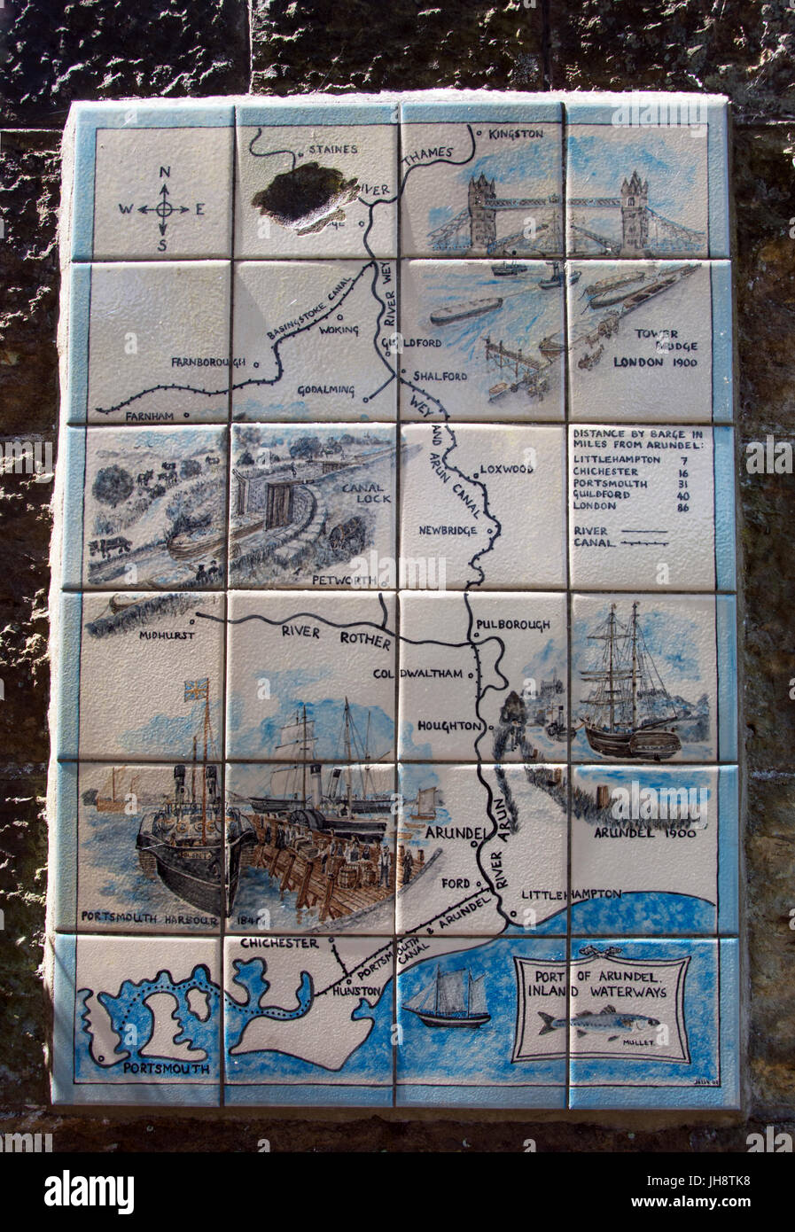 Map of arundel hi-res stock photography and images - Alamy