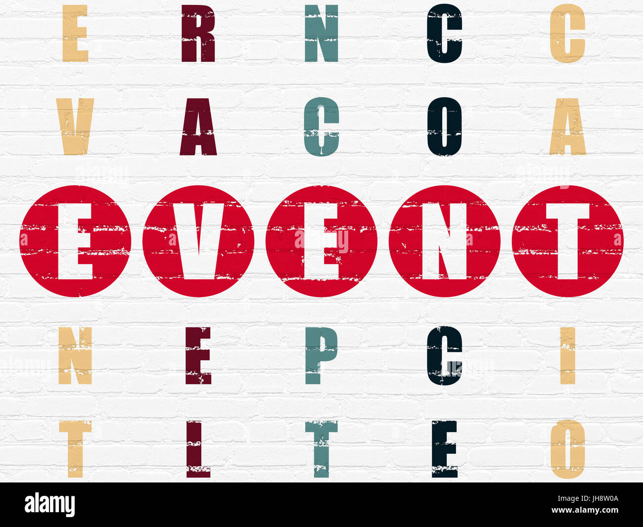 Entertainment, concept: Event in Crossword Puzzle Stock Photo - Alamy