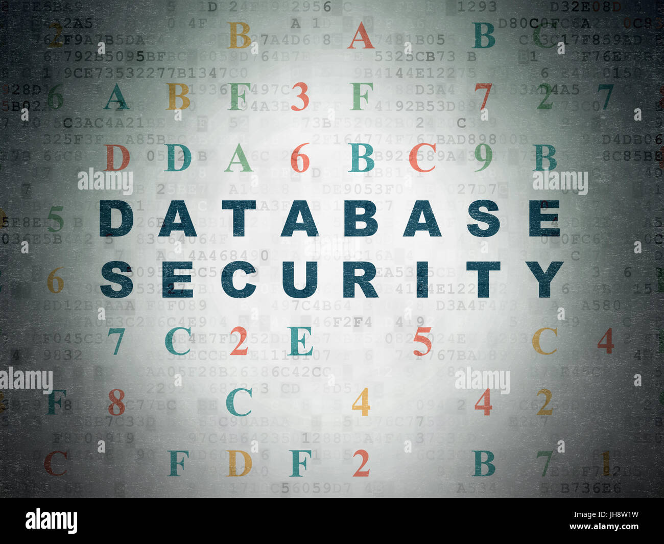Database concept: Database Security on Digital Data Paper background ...