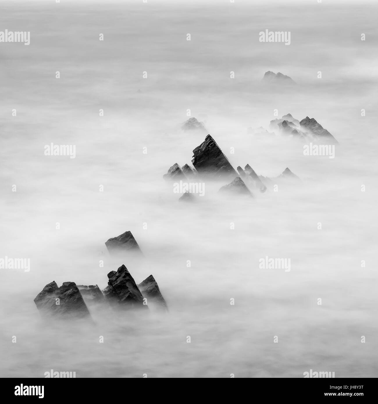 Rocks cliffs in sunset Black and White Stock Photos & Images - Alamy