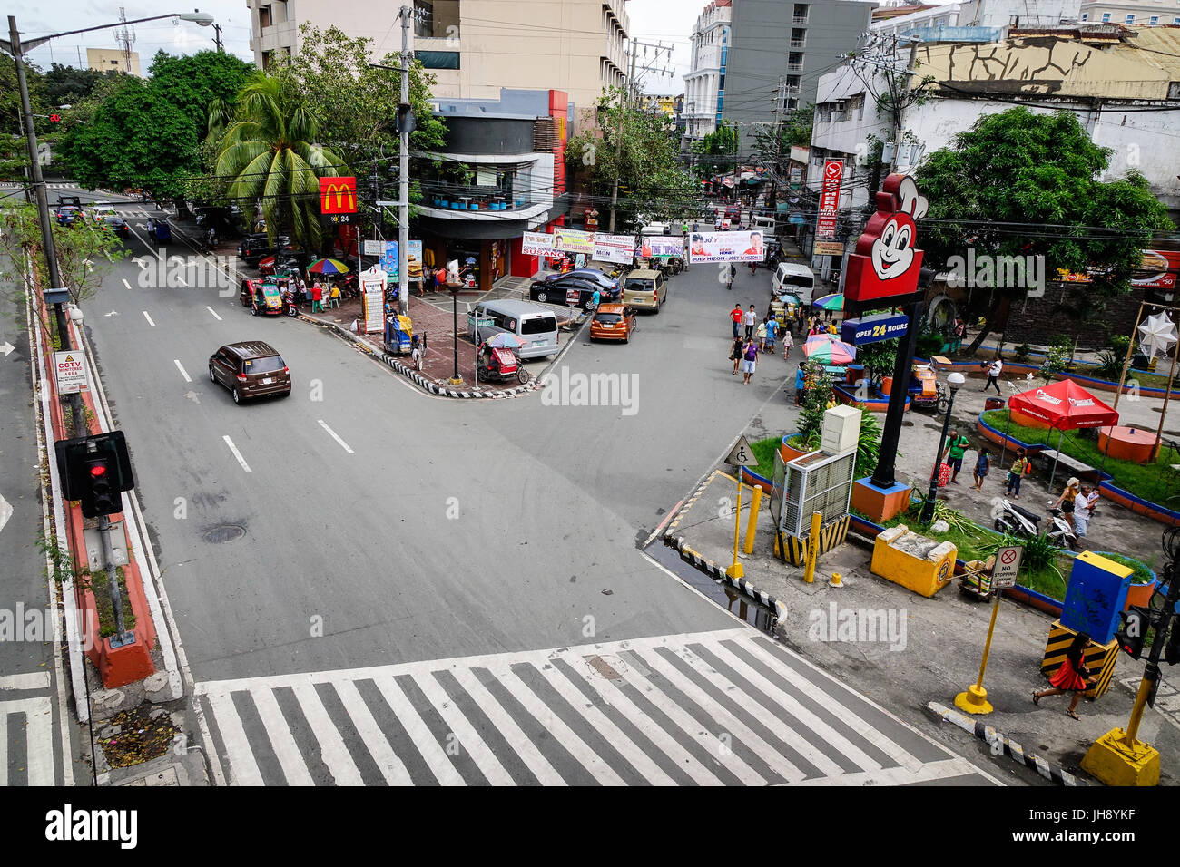 Manila, Philippines - Dec 20, 2015. Traffic on street at downtown in ...