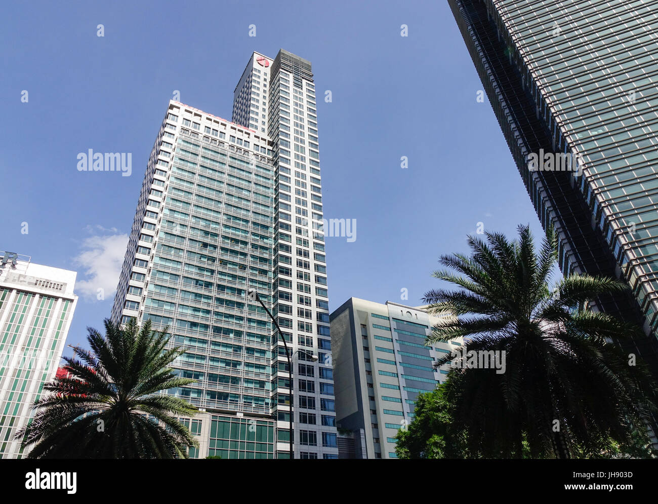 Manila, Philippines - Dec 21, 2015. Many office buildings located at ...