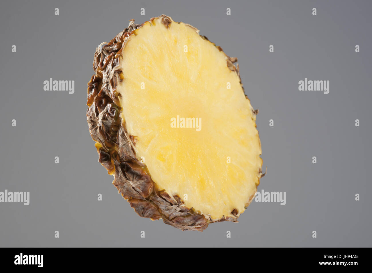 Pineapple, Cross Section, Fruit, Slice, Circle, Gray Background Stock ...