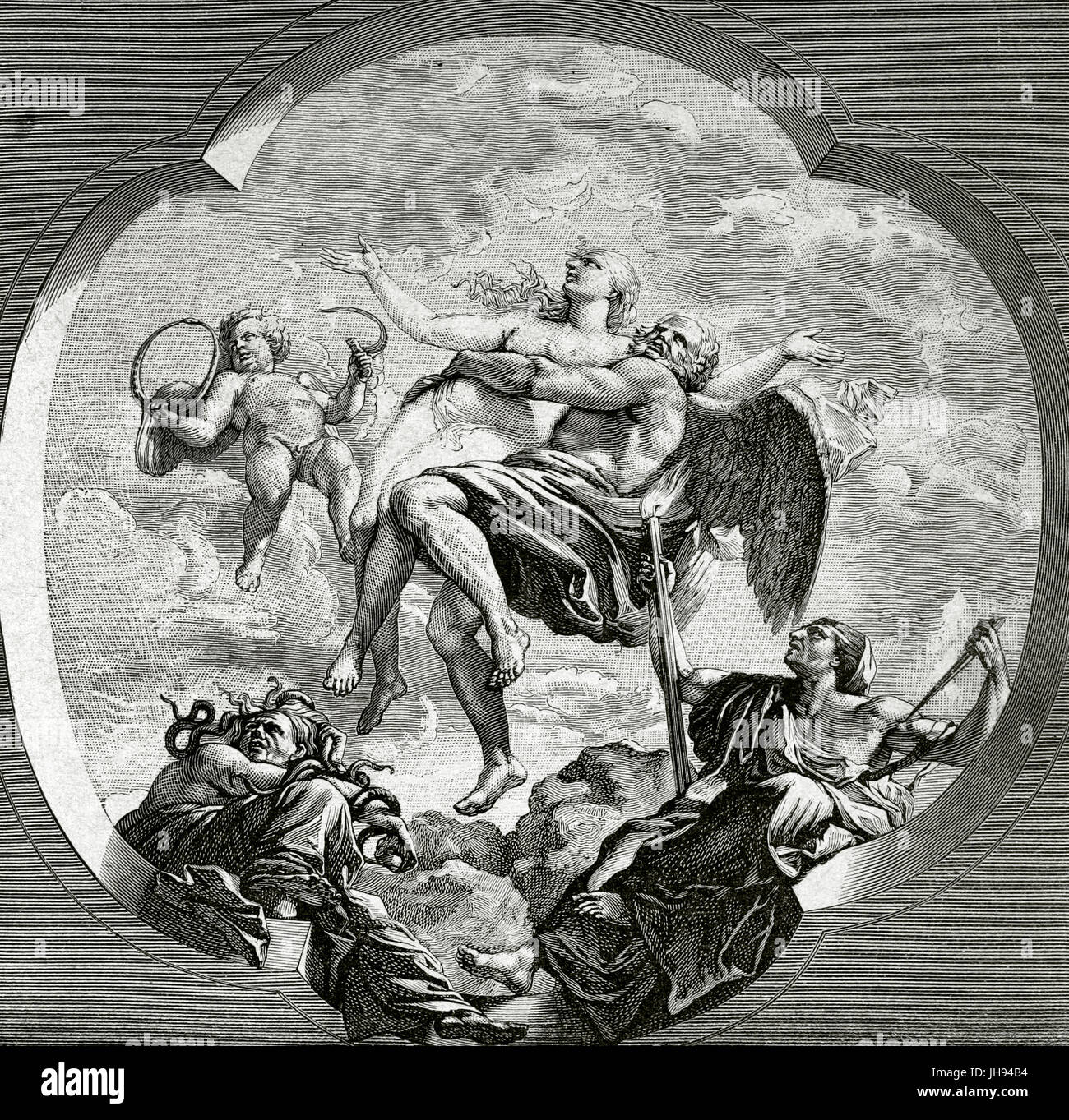 The Triumph of Truth. Allegory. Engraving in The Iberian Illustration ...