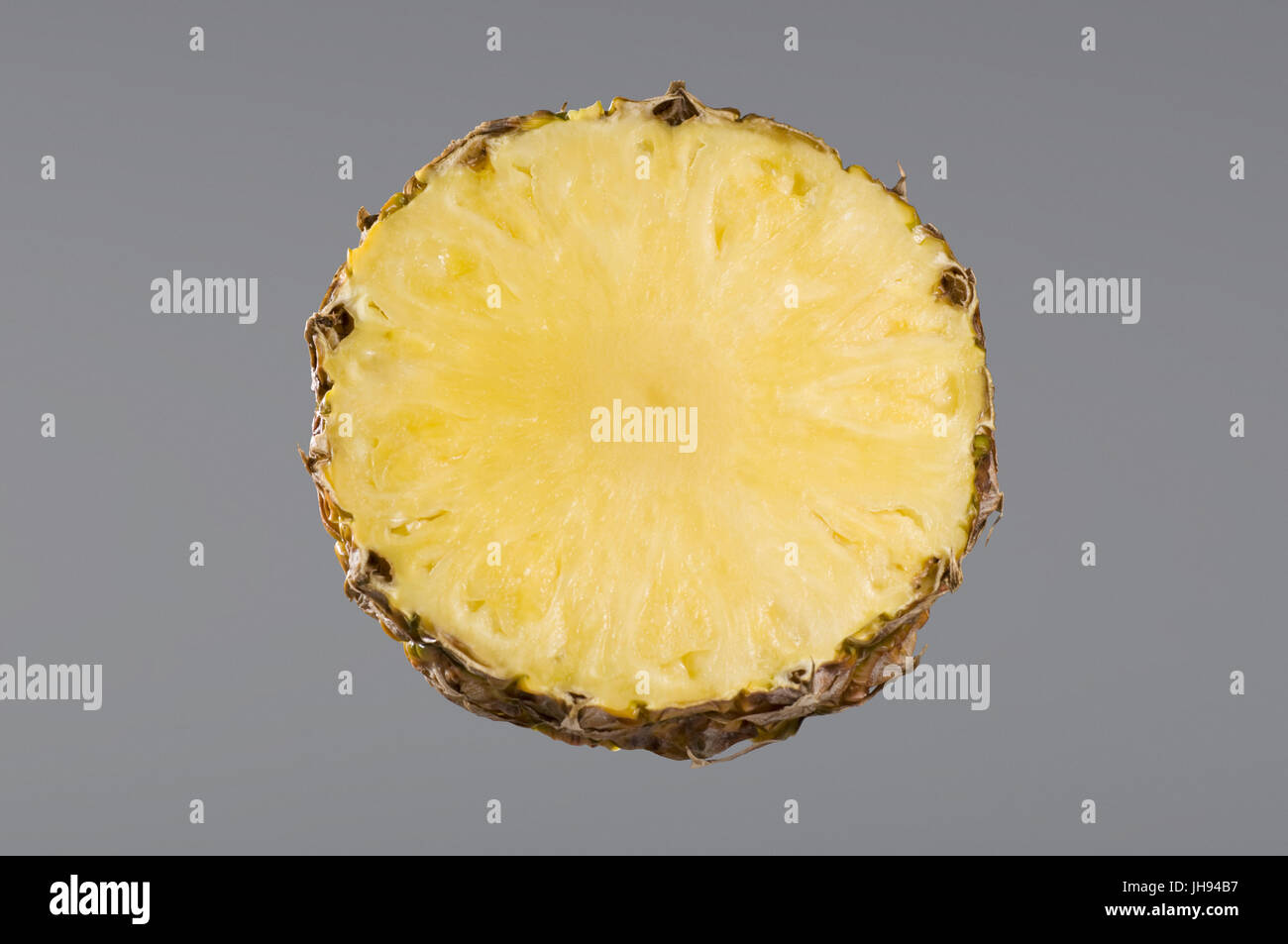 Pineapple, Cross Section, Fruit, Slice, Circle, Gray Background Stock ...