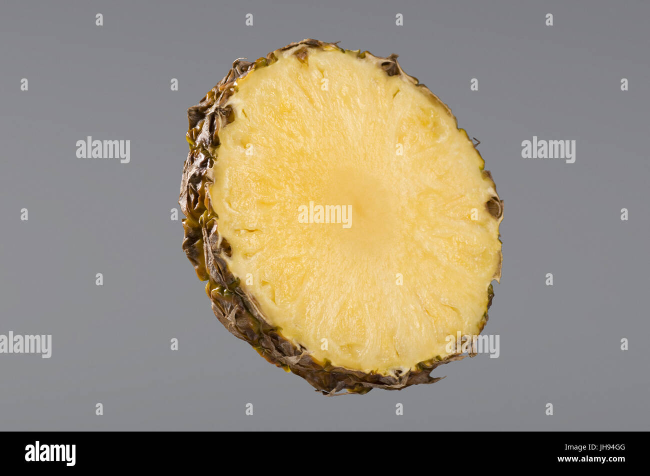 Pineapple, Cross Section, Fruit, Slice, Circle, Gray Background Stock ...