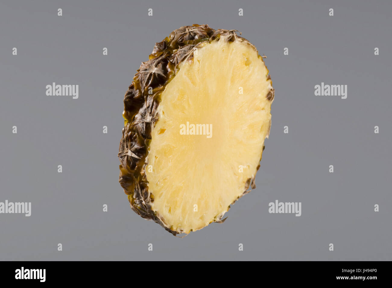 Pineapple, Cross Section, Fruit, Slice, Circle, Gray Background Stock ...