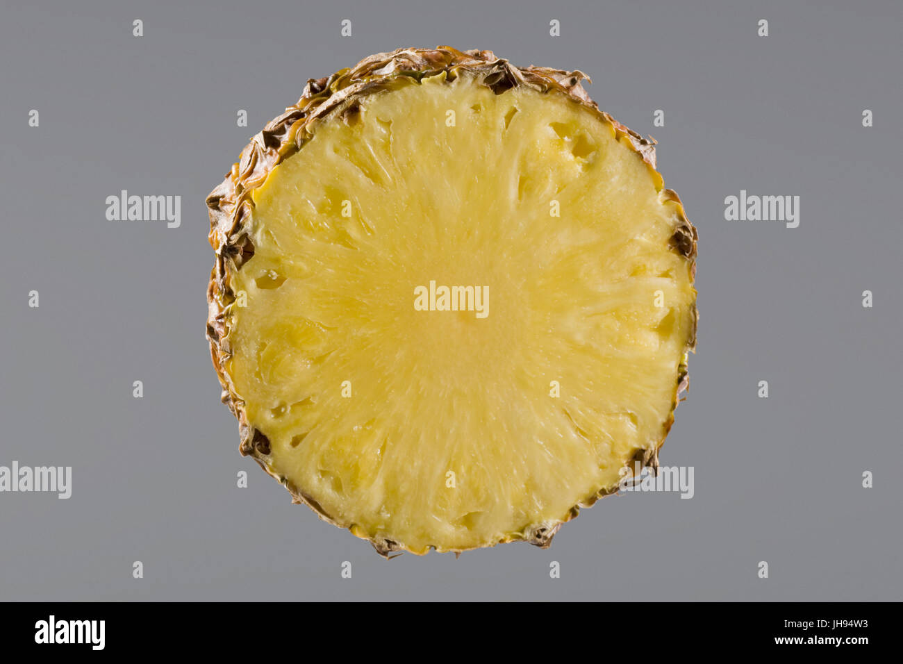 Pineapple, Cross Section, Fruit, Slice, Circle, Gray Background Stock ...