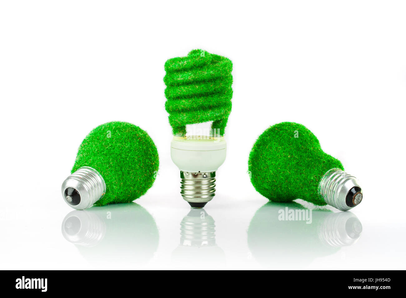 Eco light bulb isolated on white background Stock Photo - Alamy