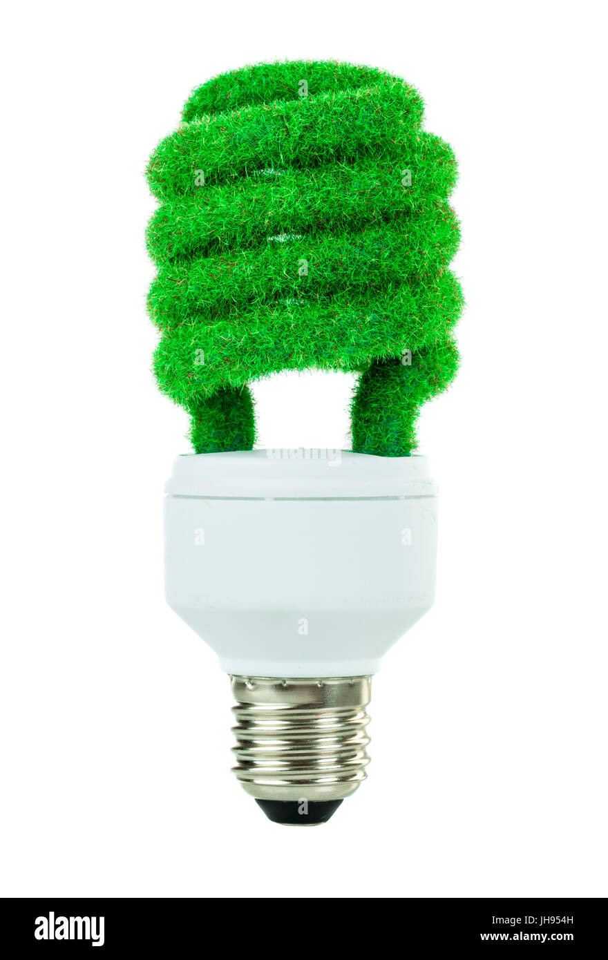 Eco light bulb isolated on white background Stock Photo - Alamy