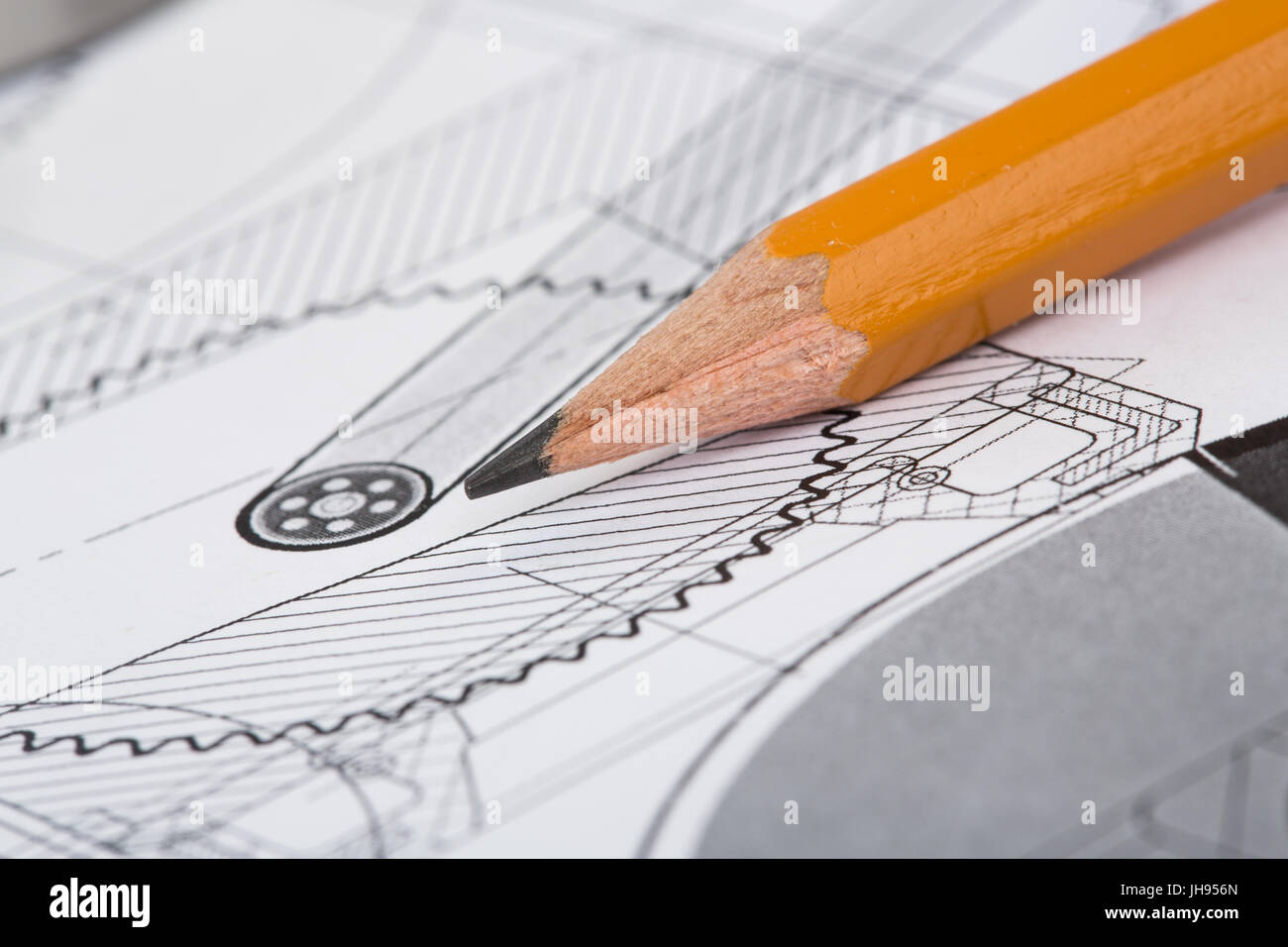 Drawing detail and pencil close-up Stock Photo - Alamy