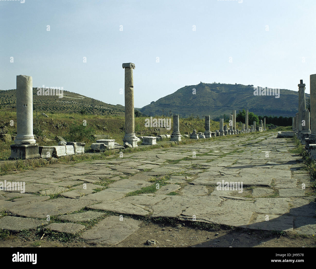 Turkey. Pergamon. Ancient Greek City in Anatolia. The Via Sacra (Sacred ...