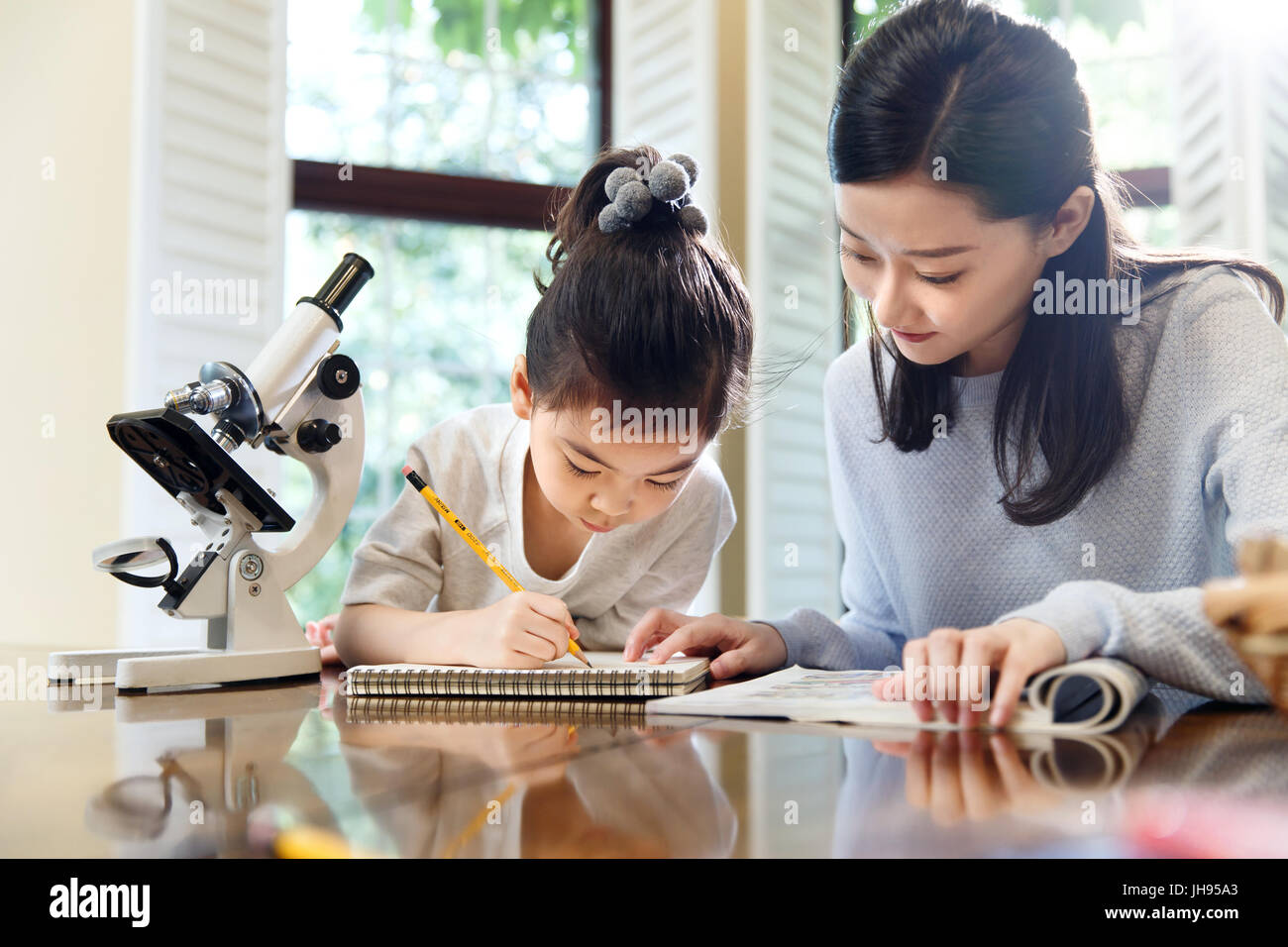 Chinese Mother And Child Study High Resolution Stock Photography and ...