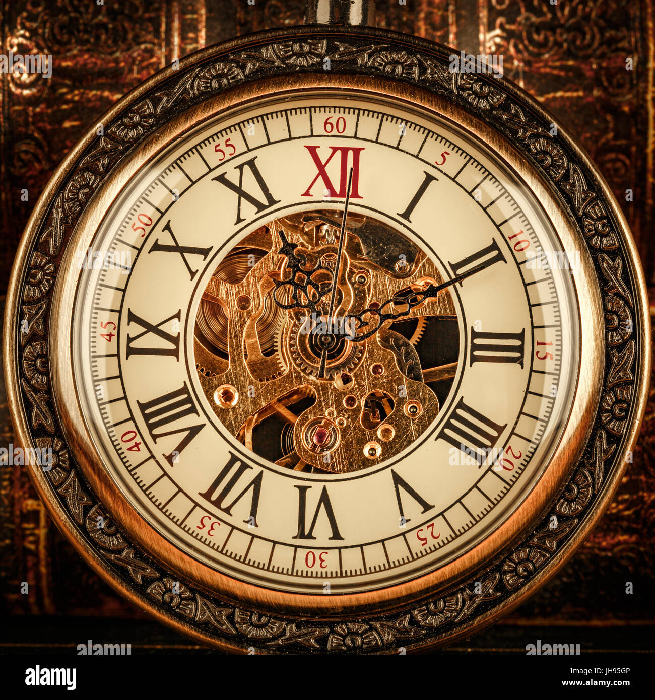 Antique clock dial close-up. Vintage pocket watch Stock Photo - Alamy