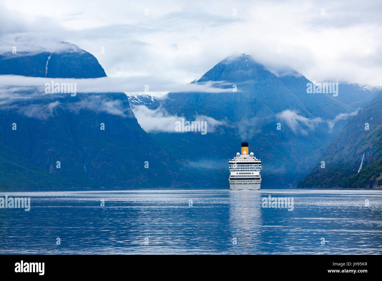 Cruise Ship, Cruise Liners On Hardanger fjorden, Norway Stock Photo - Alamy