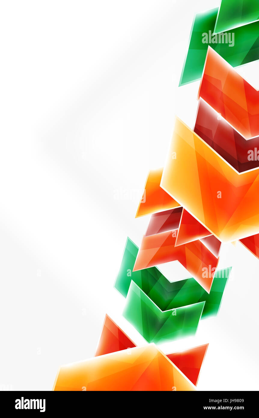 Arrows and triangles background. web brochure, internet flyer ...