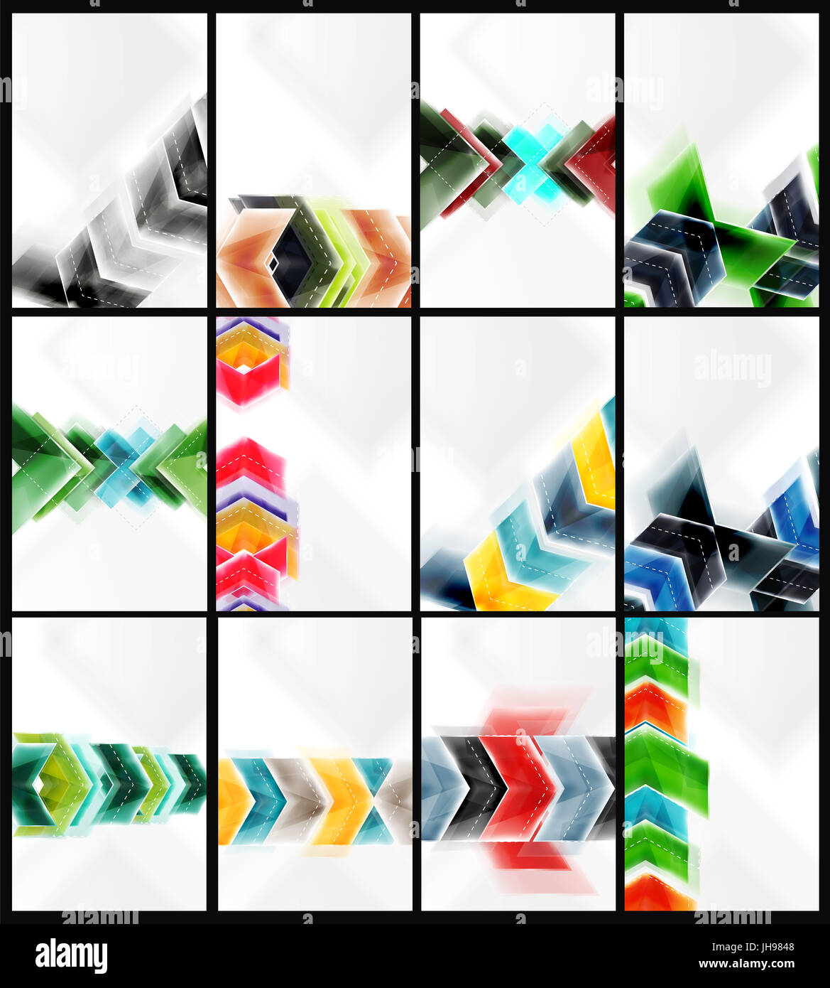Collection of arrow abstract backgrounds. Set of web brochures, internet flyers, wallpaper or ...