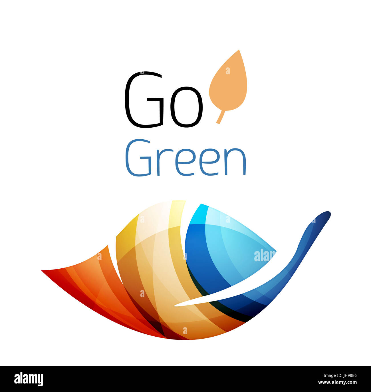Go green nature concept. logo leaf Stock Photo - Alamy