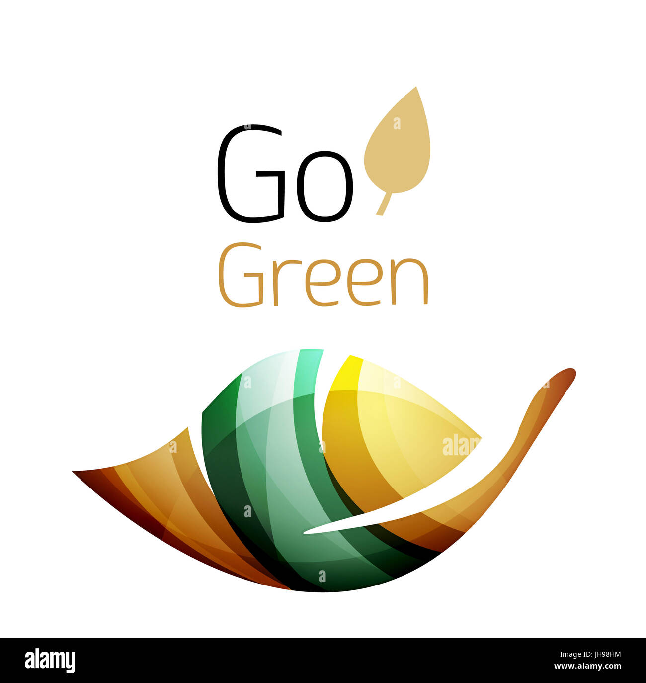 Go green nature concept. logo leaf Stock Photo - Alamy