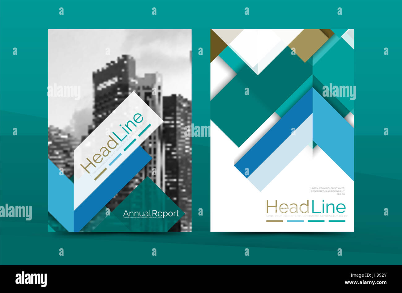 Color business brochure cover template, annual report front page, A4 ...