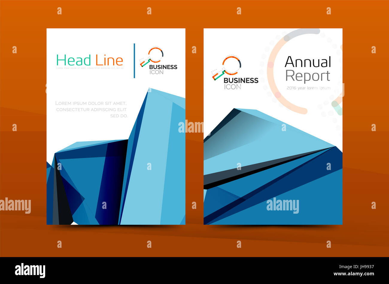 3d geometric shapes design a4 cover. business corporate brochure ...