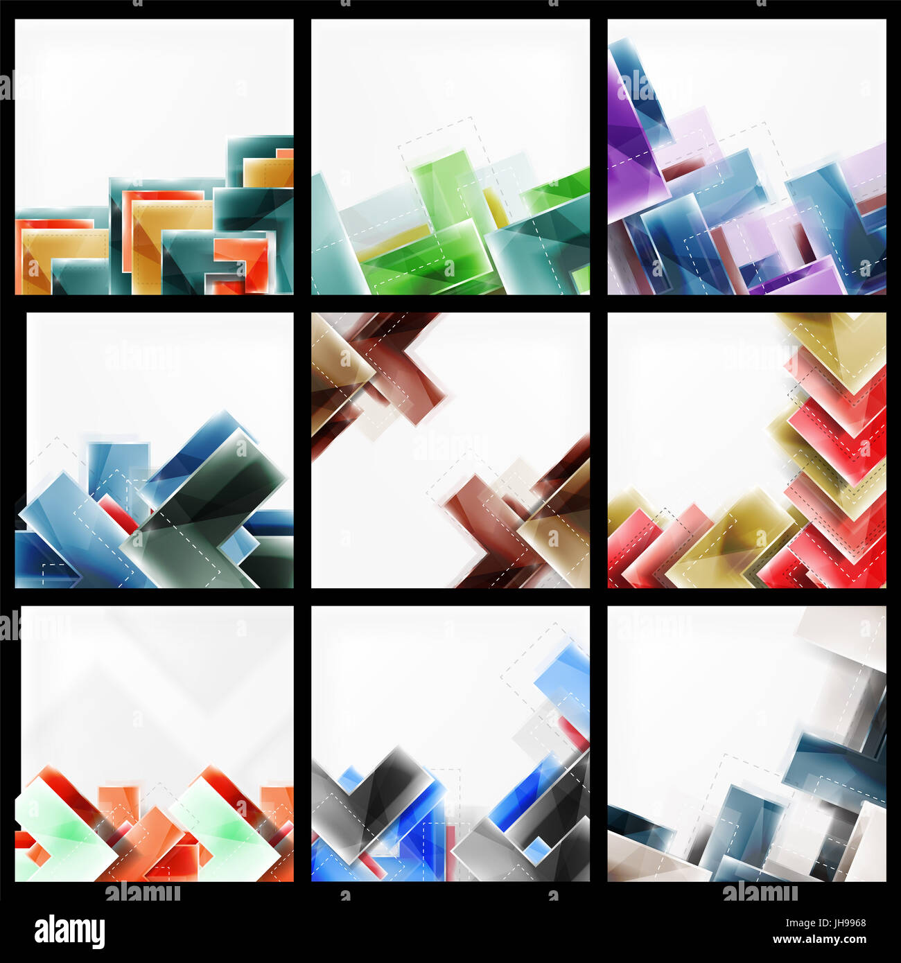 Set of 3d arrow backgrounds. Collection of web brochures, internet ...