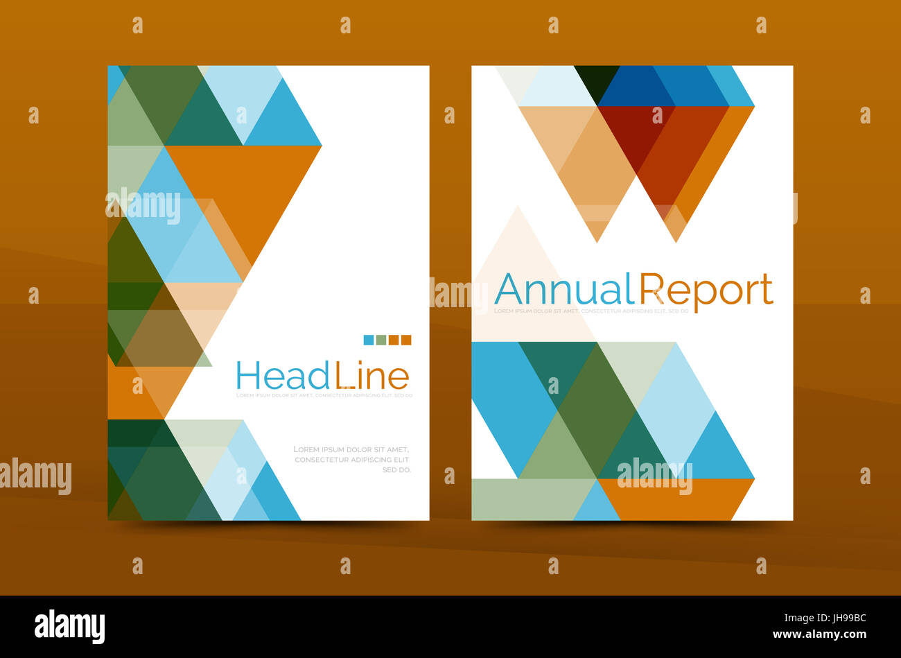 Color business brochure cover template, annual report front page, A4 ...