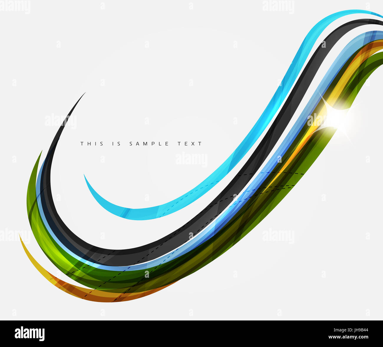 Abstract line background - color curve stripes in motion concept and ...